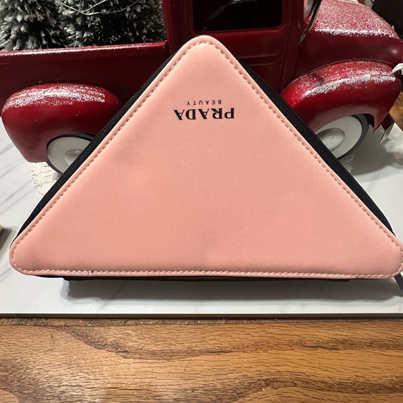 Prada | Bags | Prada Nwt Blush Pink Triangle Cosmetic Bag | Poshmark